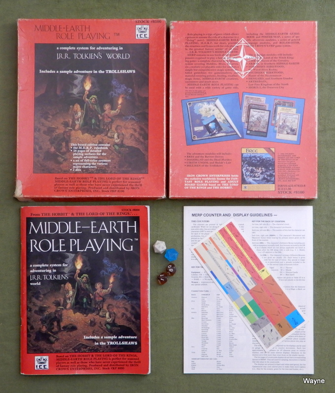 Middle Earth Role Playing Merp 1st Edition Play Set